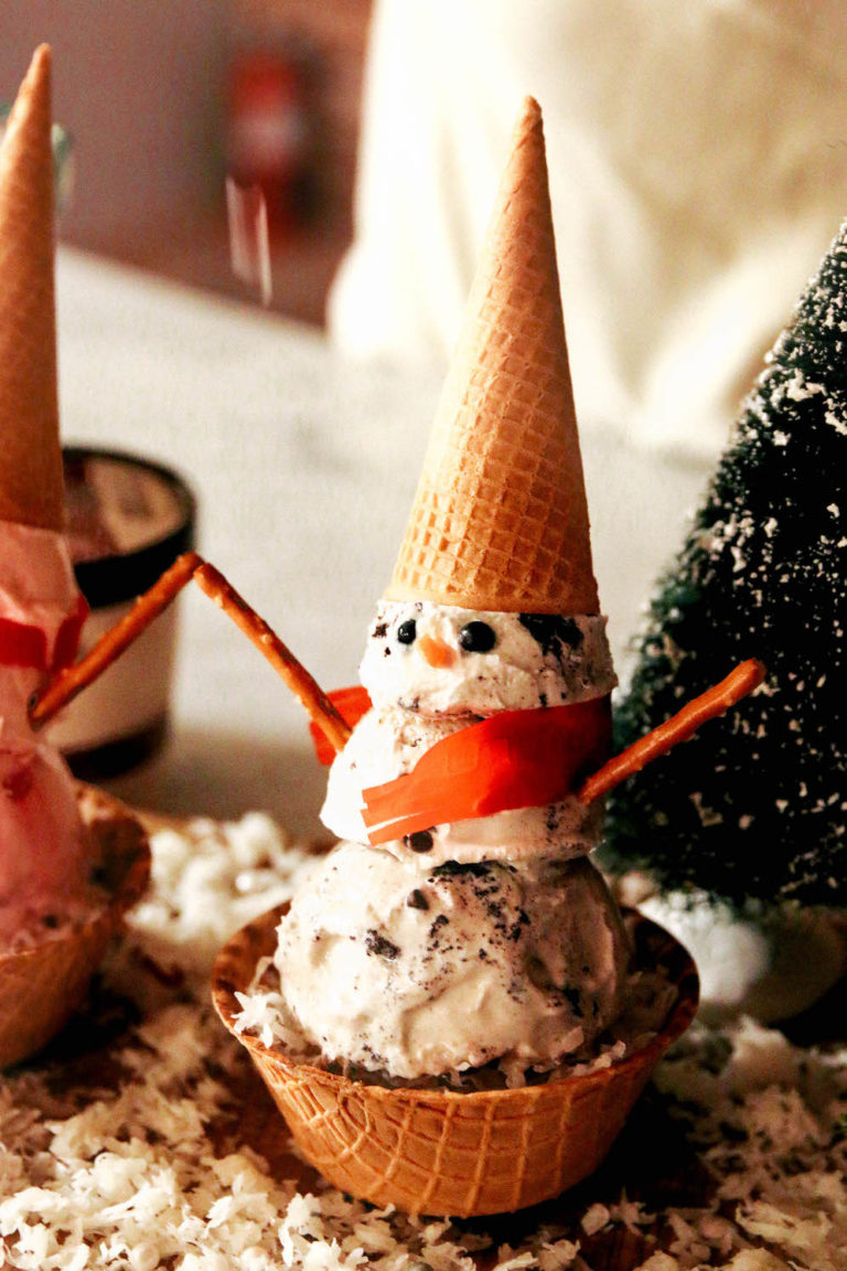 How To Make Ice Cream Snowmen, An Easy Holiday Dessert With Graeter's ...