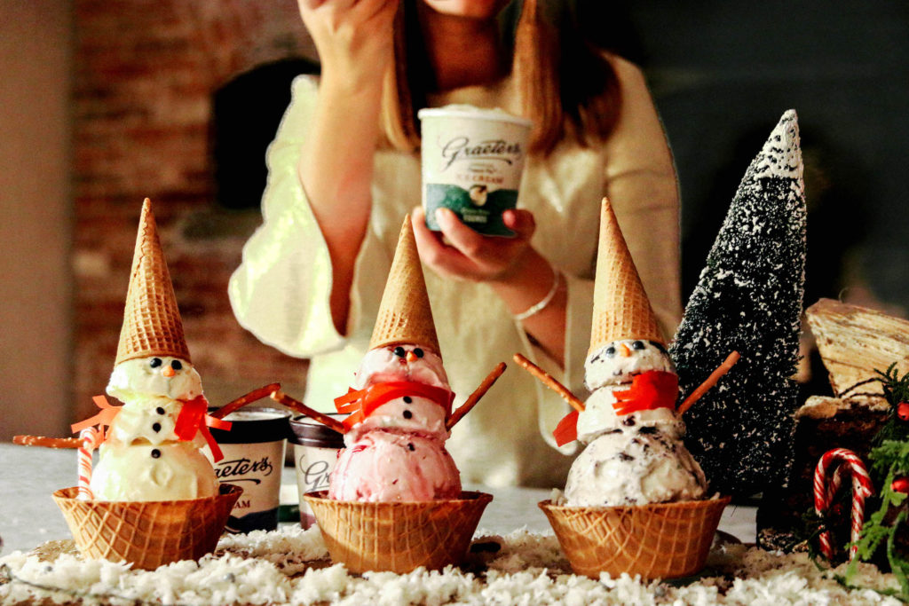 How To Make Ice Cream Snowmen, An Easy Holiday Dessert With Graeter's ...