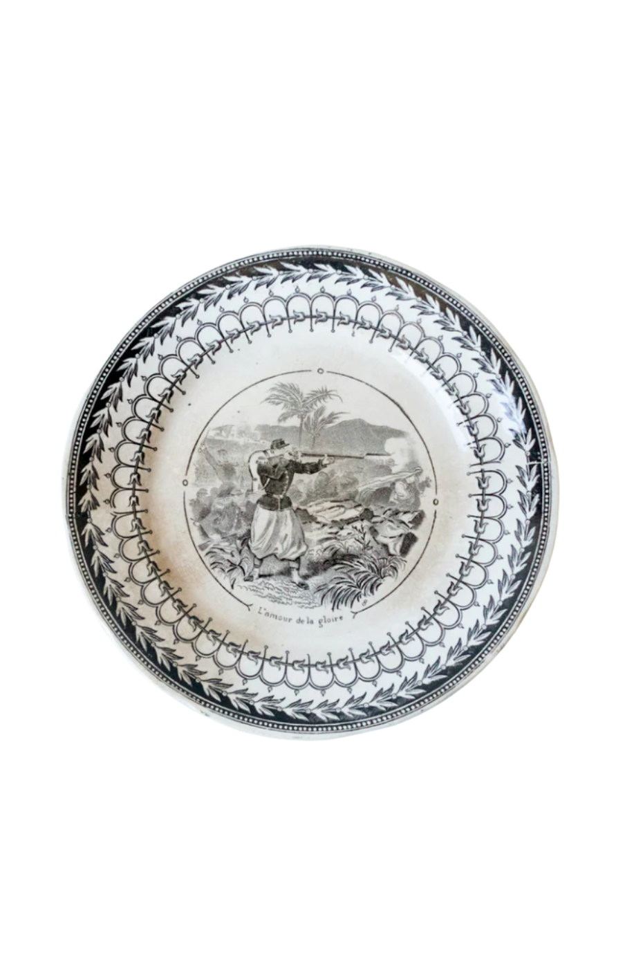 Black Transferware Plates - Aubrey Craig